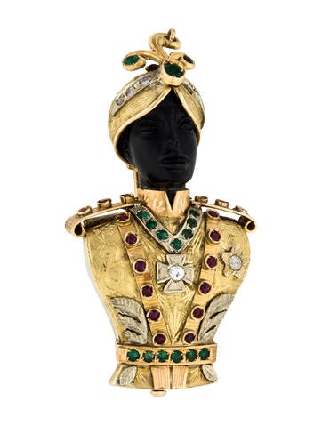 Multi-Stone Blackamoor Brooch - Brooches - BROOC20442 | The RealReal