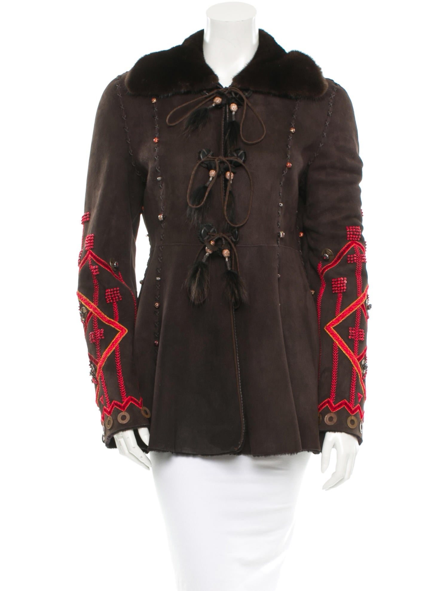 Dennis Basso Shearling And Mink Coat Outerwear Den20065 The Realreal
