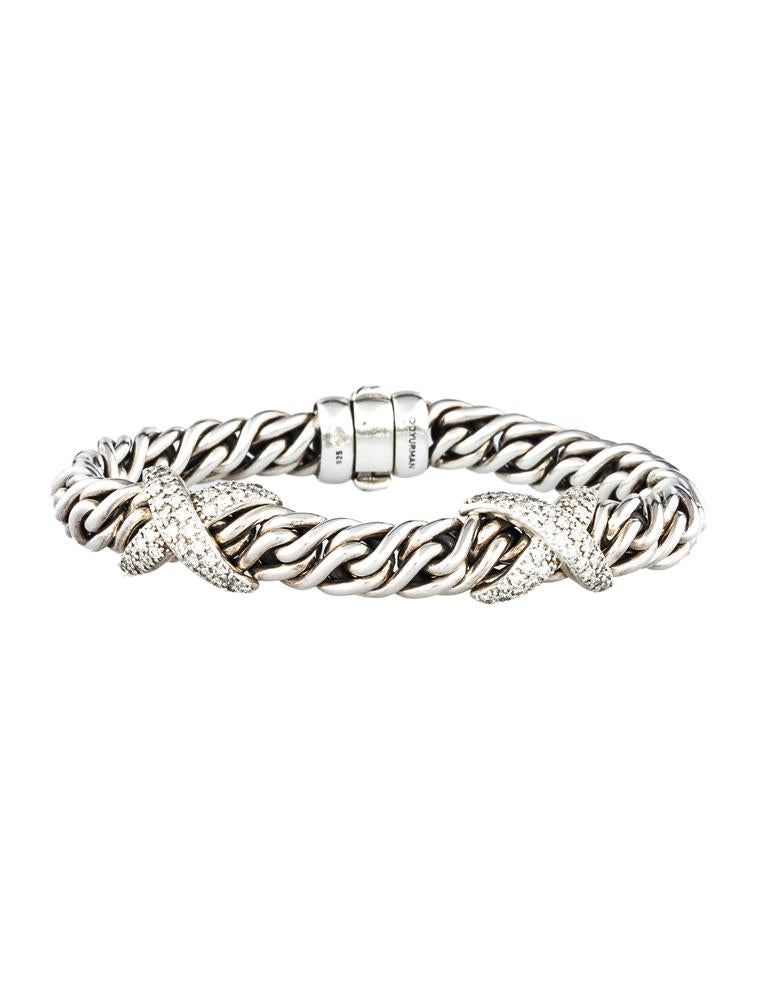 David Yurman Double 'X' Wheat Chain Bracelet DVY21243 | The RealReal