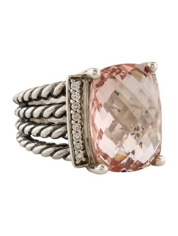 David Yurman Morganite & Diamond Wheaton Ring - Rings - DVY33639 | The ...