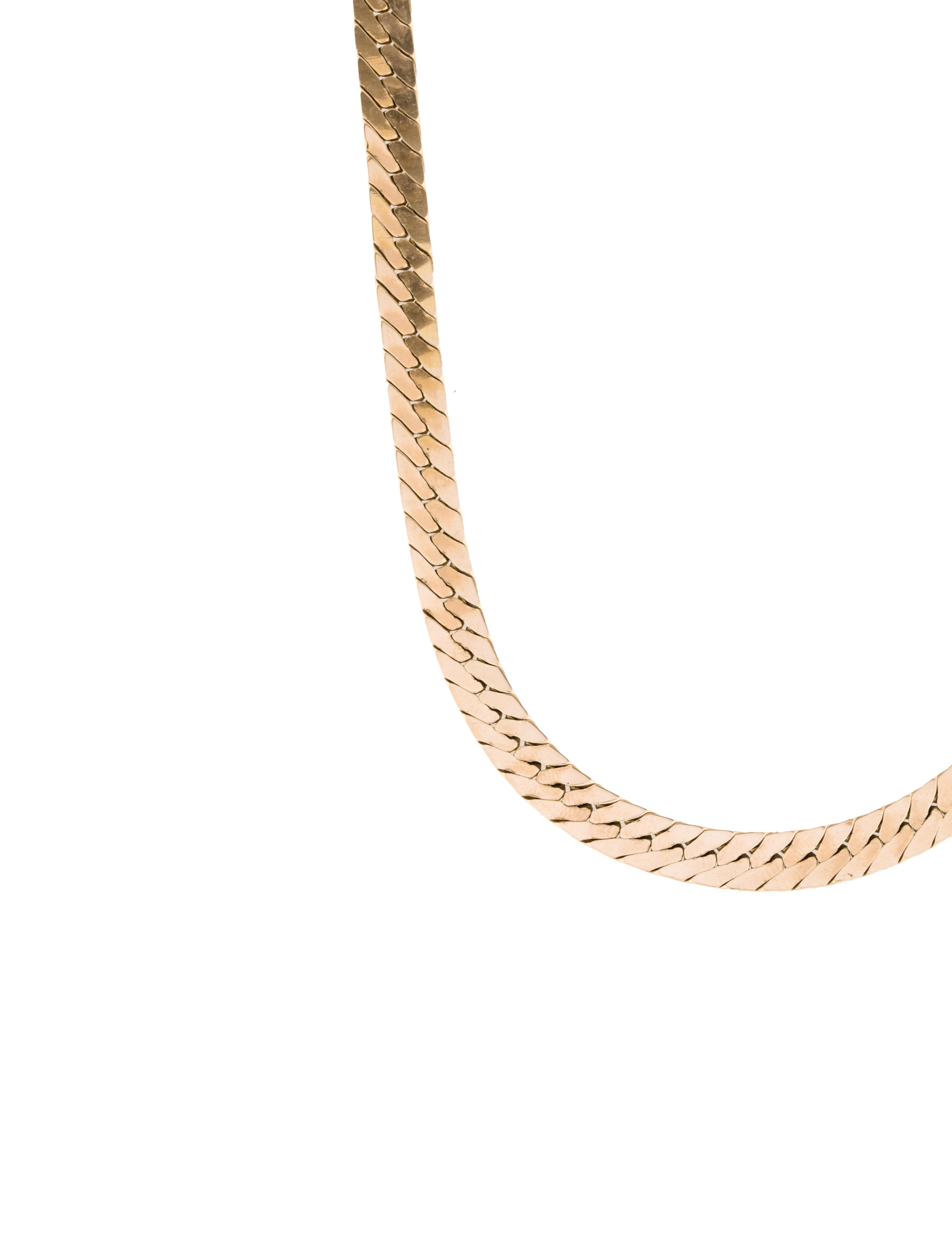 14K Flat Chain Necklace - Necklaces - FJN27132 | The RealReal