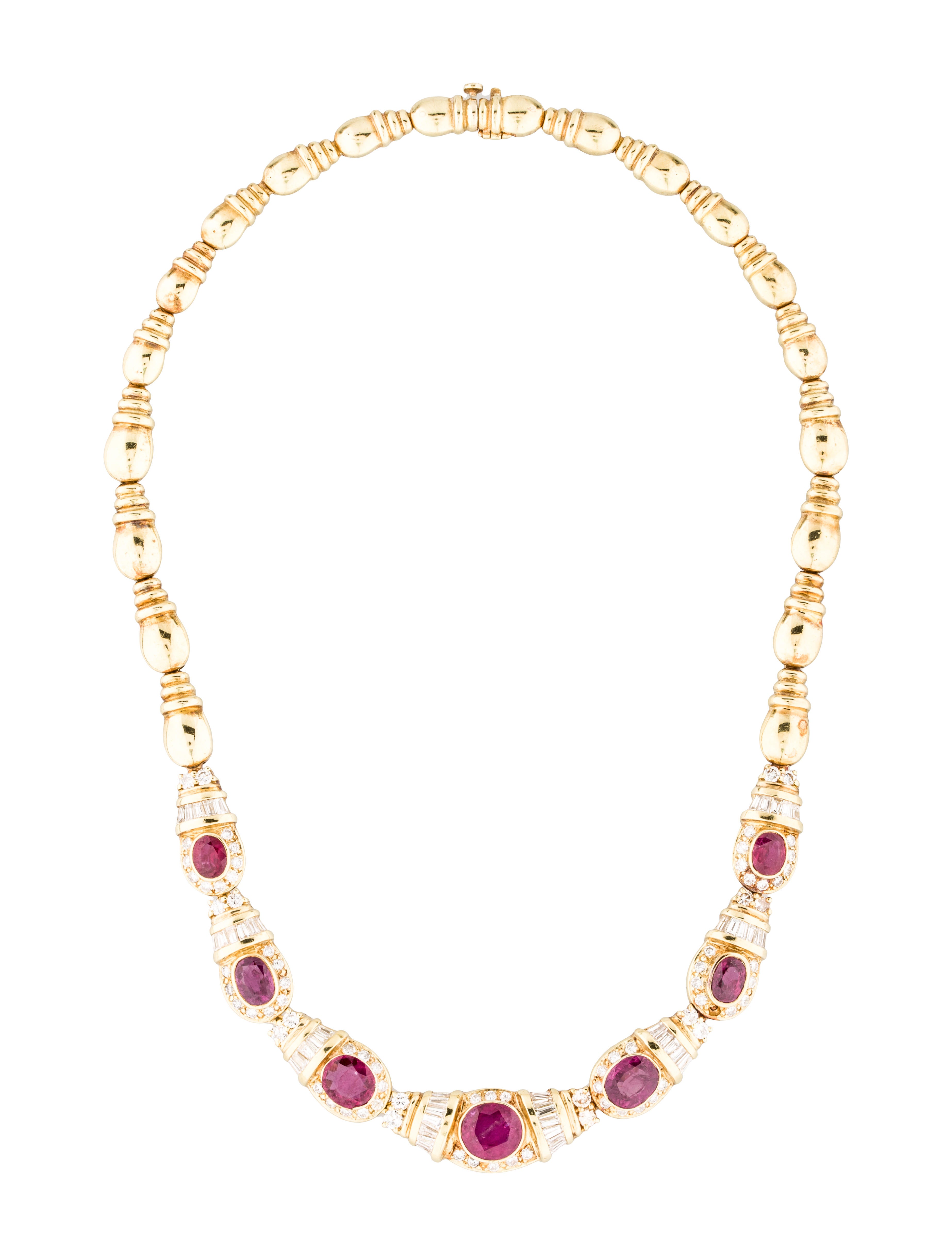 Ruby & Diamond Collar Necklace - Necklaces - NECKL21472 | The RealReal