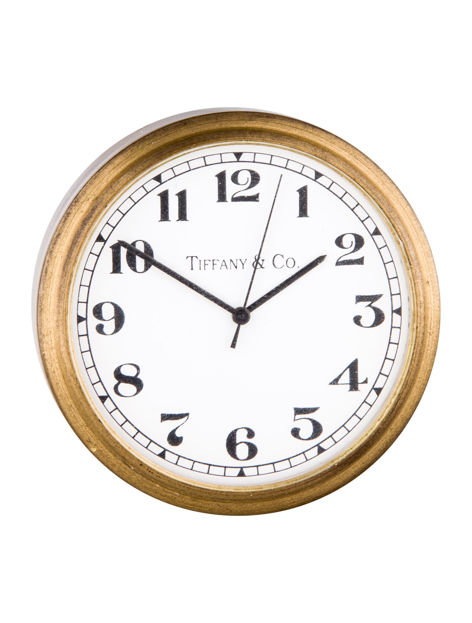Tiffany & Co. Brass Desk Clock - Tabletop And Kitchen - TIF39790 | The ...